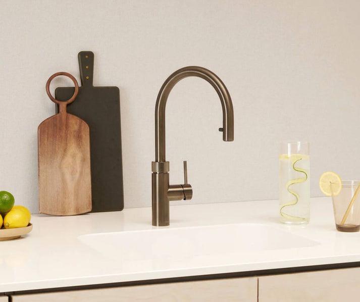 Quooker Flex with COMBI+ Boiler 3-in-1 Boiling Water Faucet Gun Metal ...